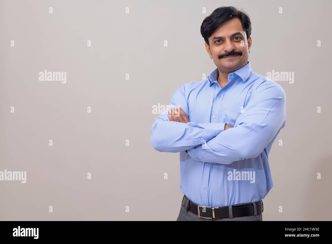 Indian man standing folding hands hi-res stock photography and images ...