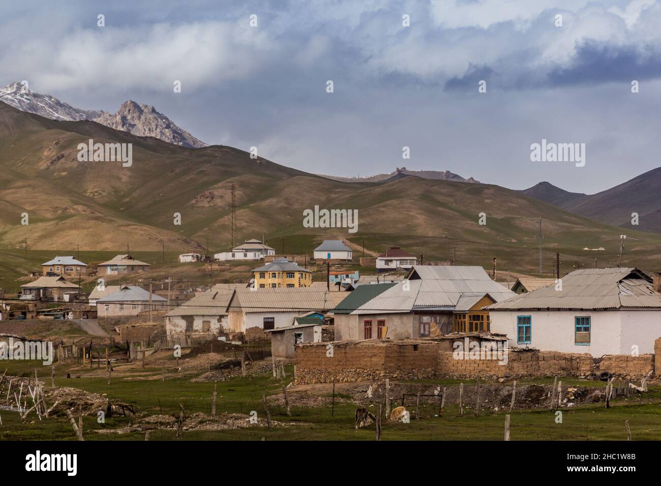 View of Sary-Tash village, Kyrgyzstan Stock Photo - Alamy
