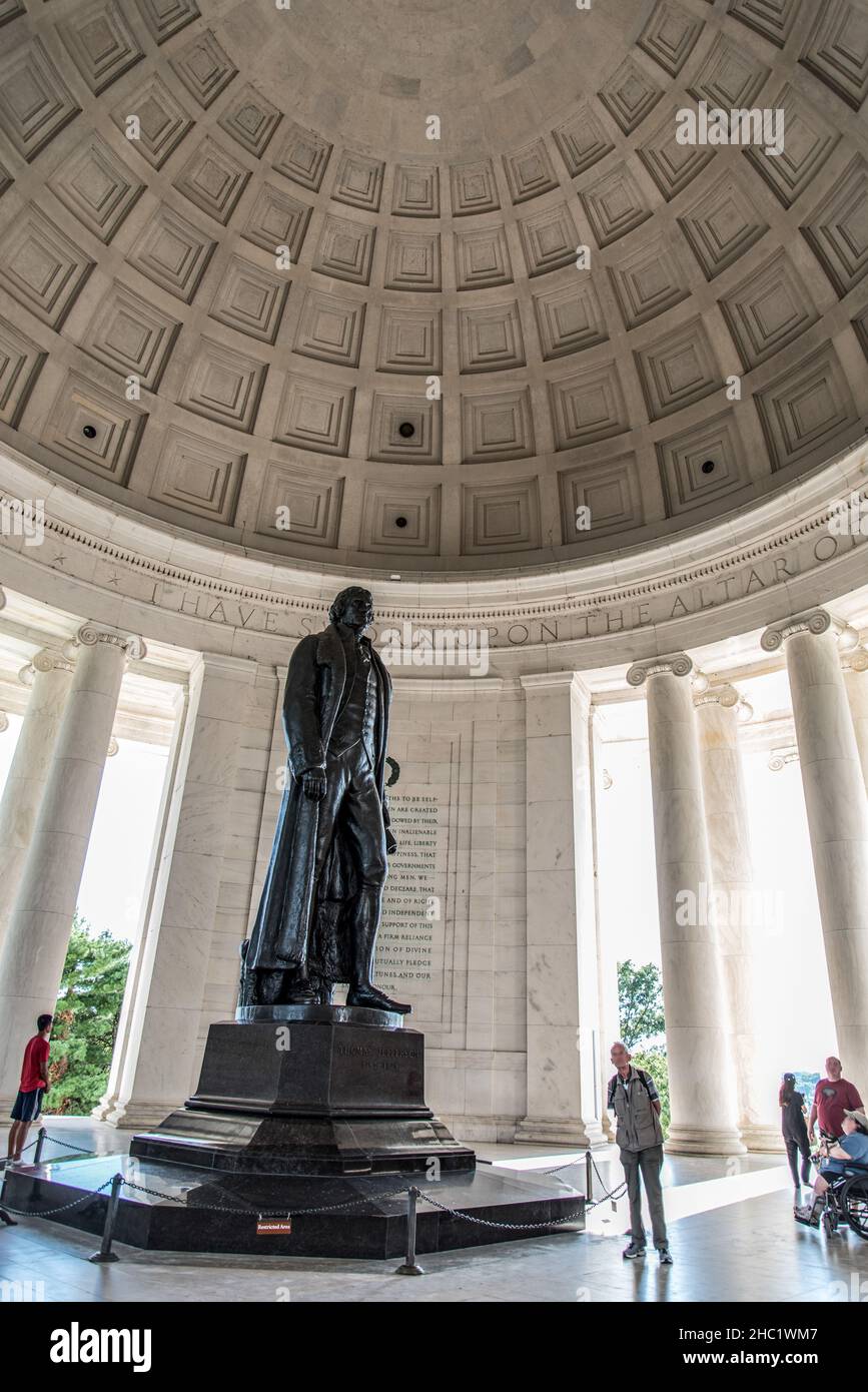 WASHINGTON, USA - AUGUST 20, 2019: Inside the Benjamin Franklin ...