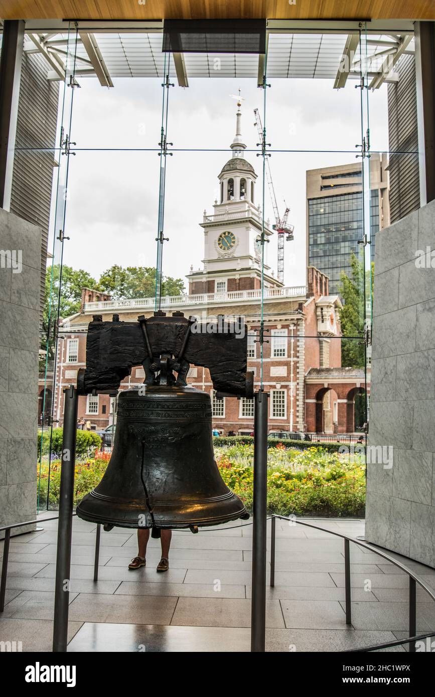 PHILADELPHIA, USA - AUGUST 22, 2019: Iconic historic Liberty Bell in ...