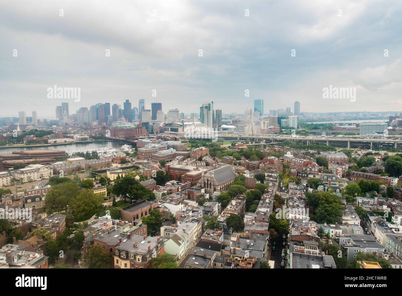 Boston downtown skyline panorama hi-res stock photography and images ...