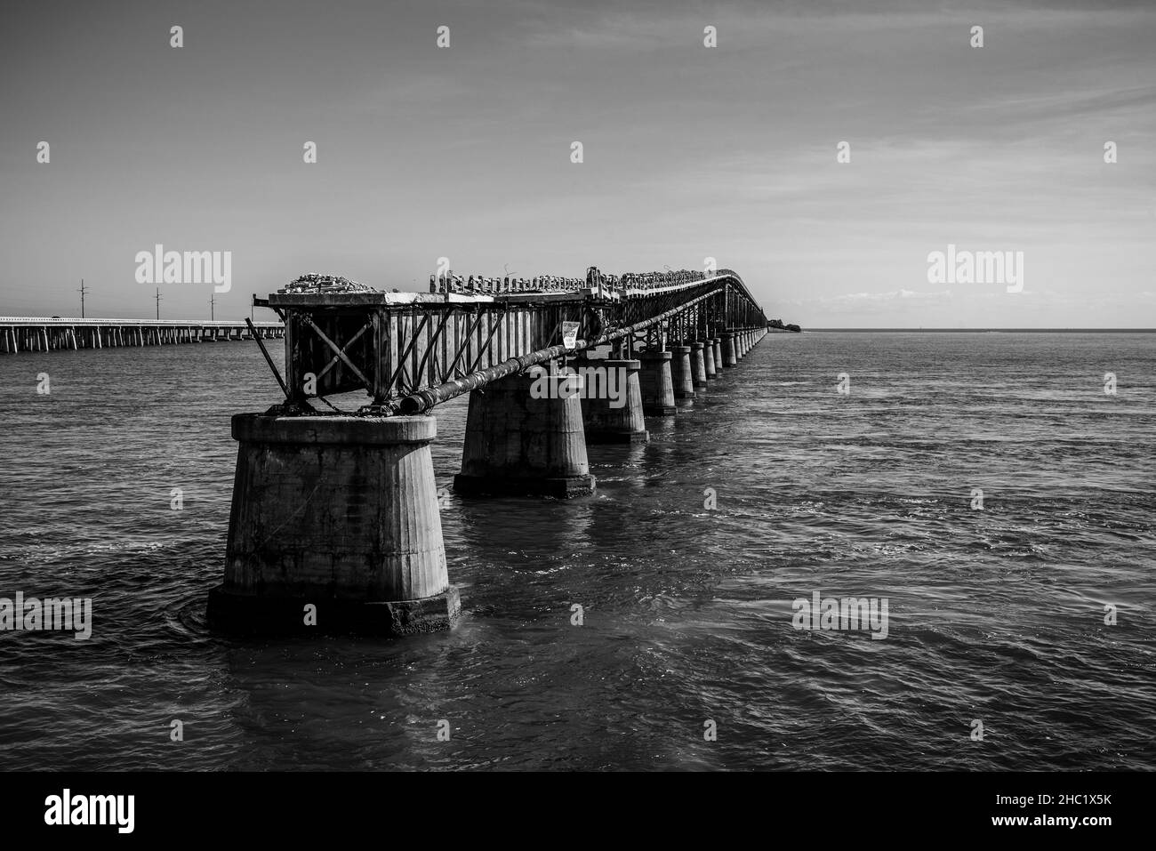 Ruin of an old bridge at the Florida Keys, USA Stock Photo - Alamy