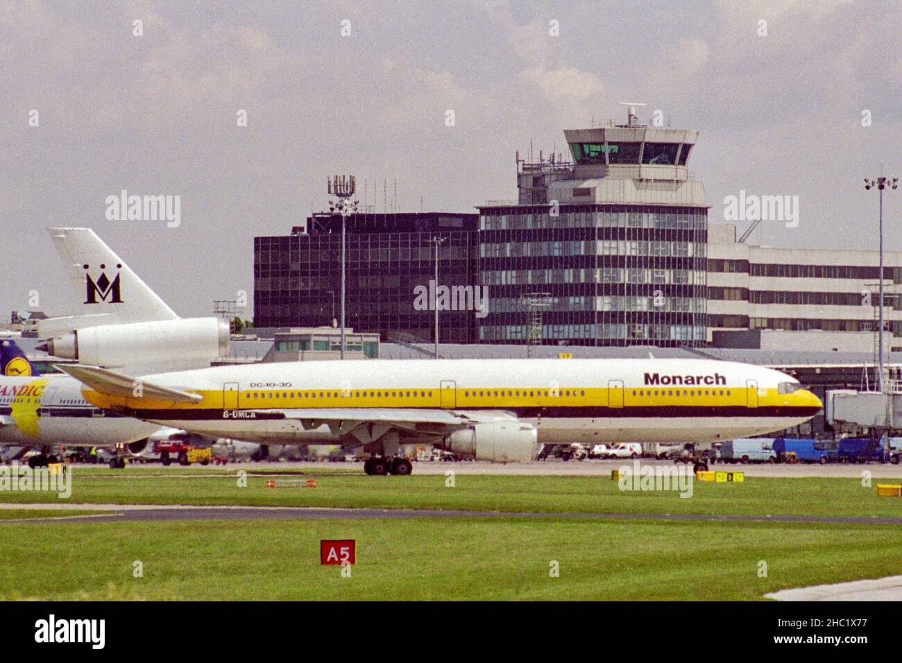 An aircraft at Manchester airport Stock Photo - Alamy