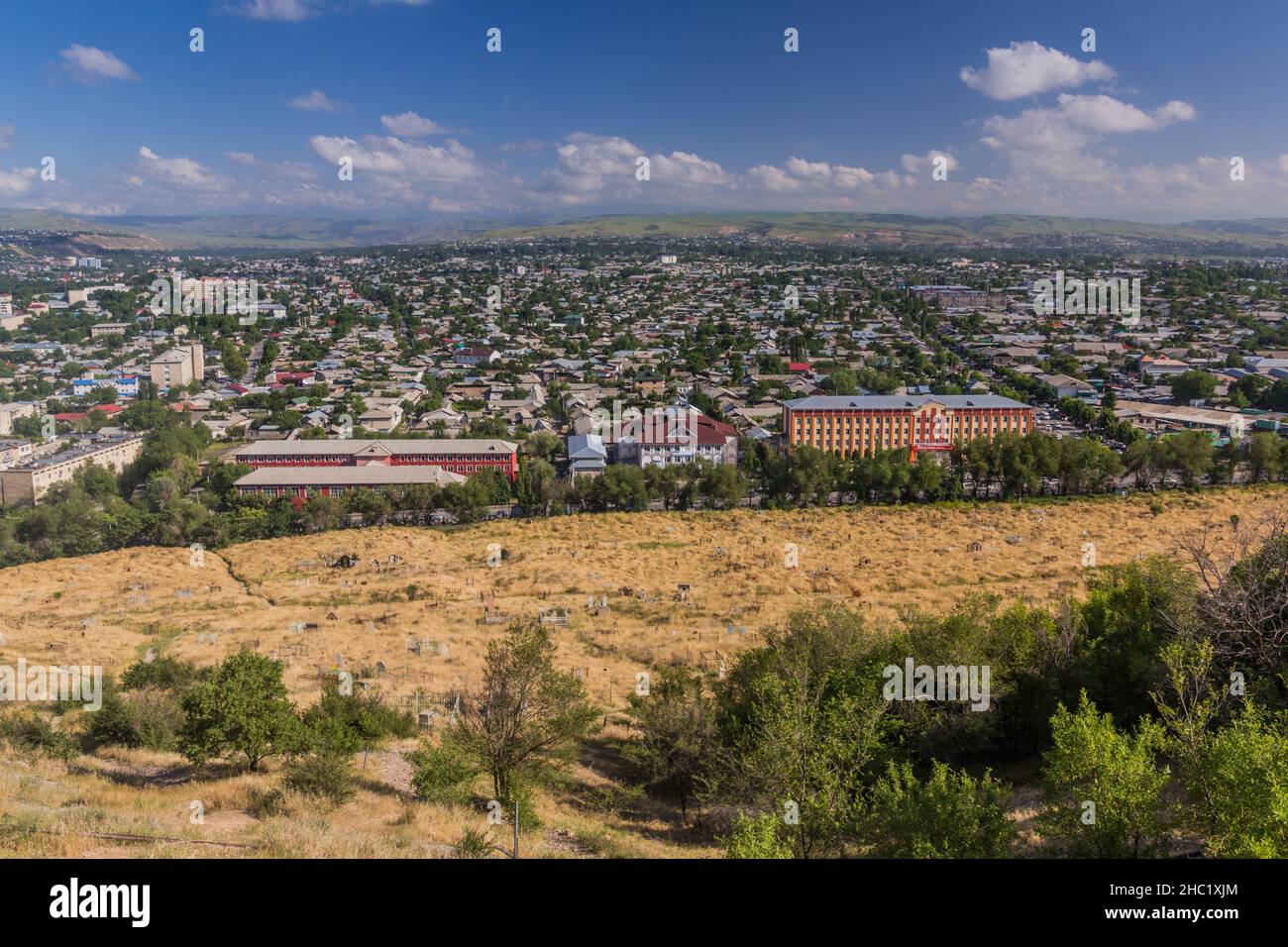 Aerial view of Osh, Kyrgyzstan Stock Photo - Alamy
