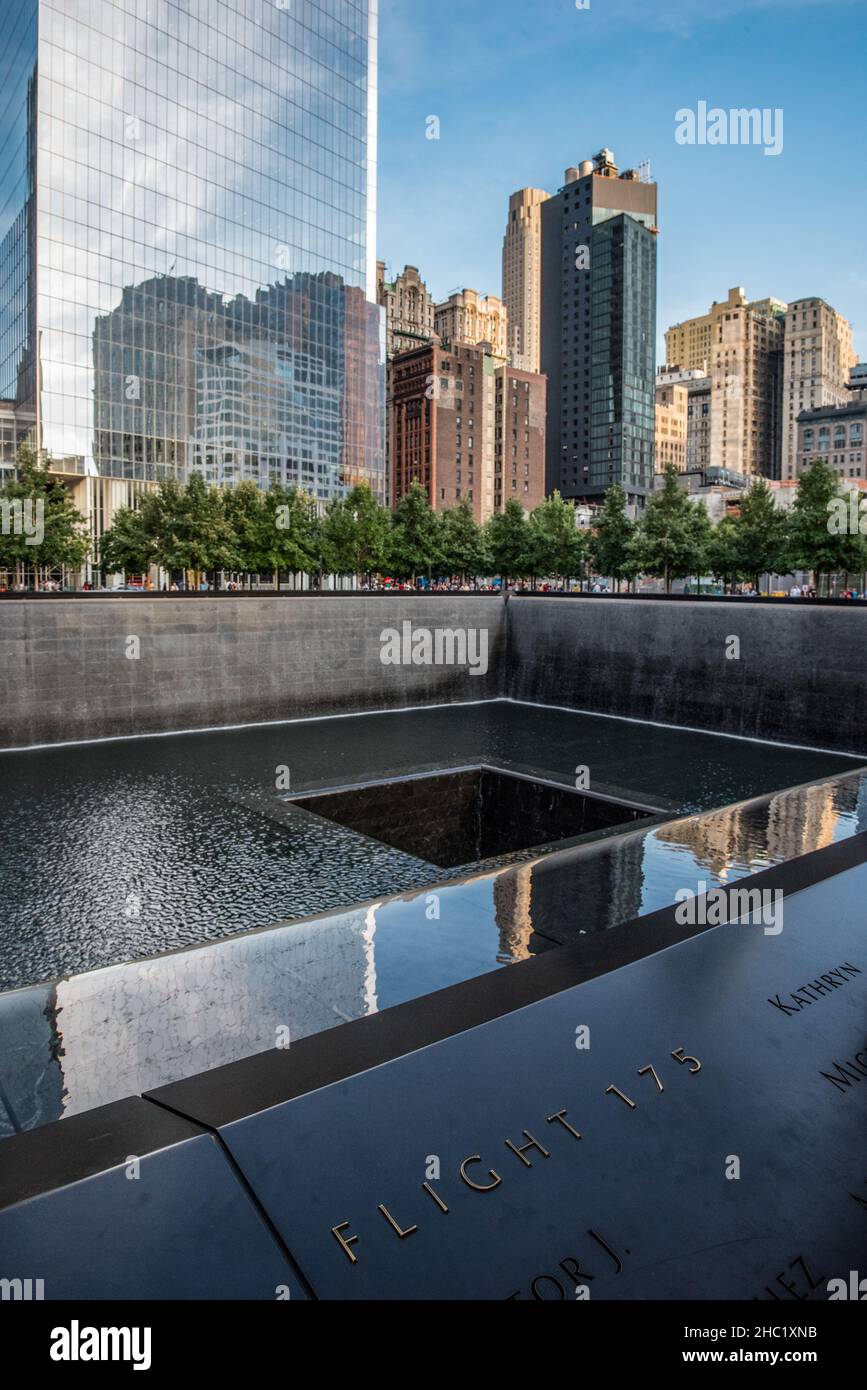 NEW YORK, USA - AUGUST 25, 2019: Iconic One World Trade Center memorial ...