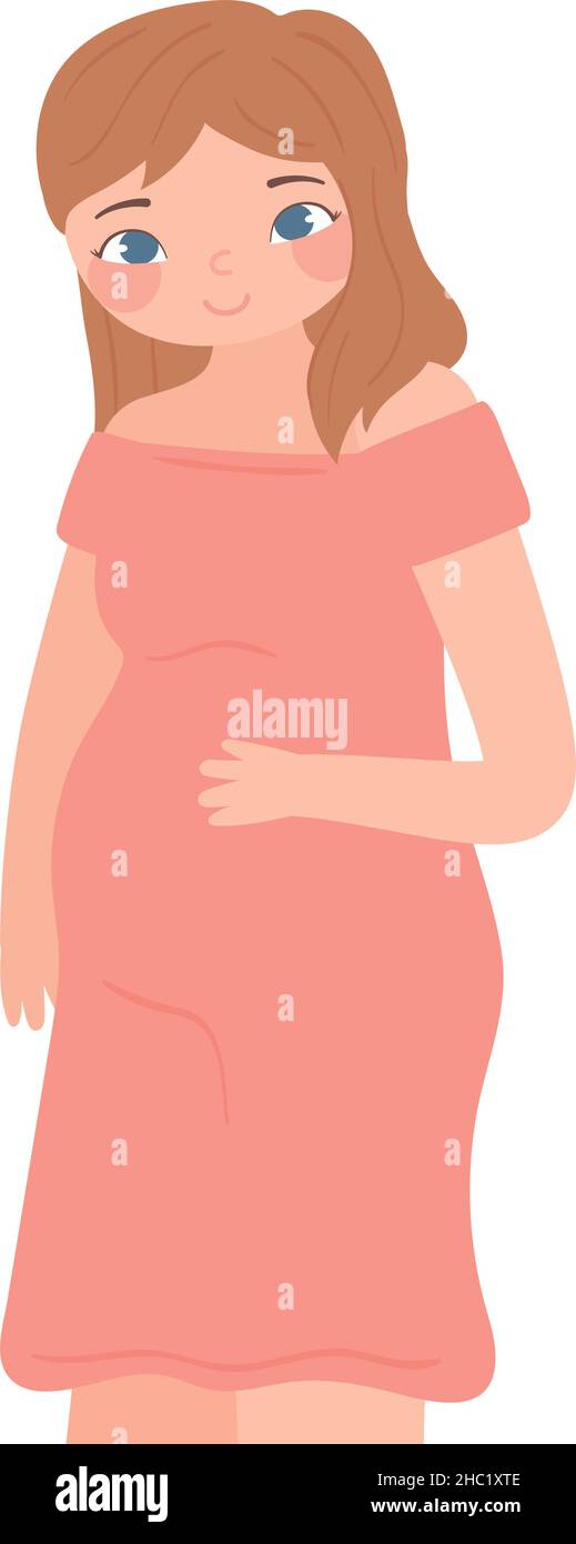 Young pregnant mother cute Stock Vector Images - Alamy