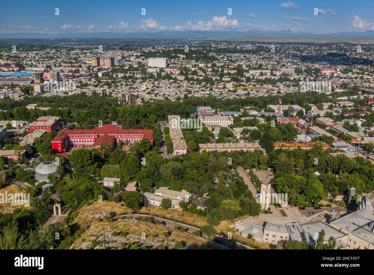 Aerial view of Osh, Kyrgyzstan Stock Photo - Alamy