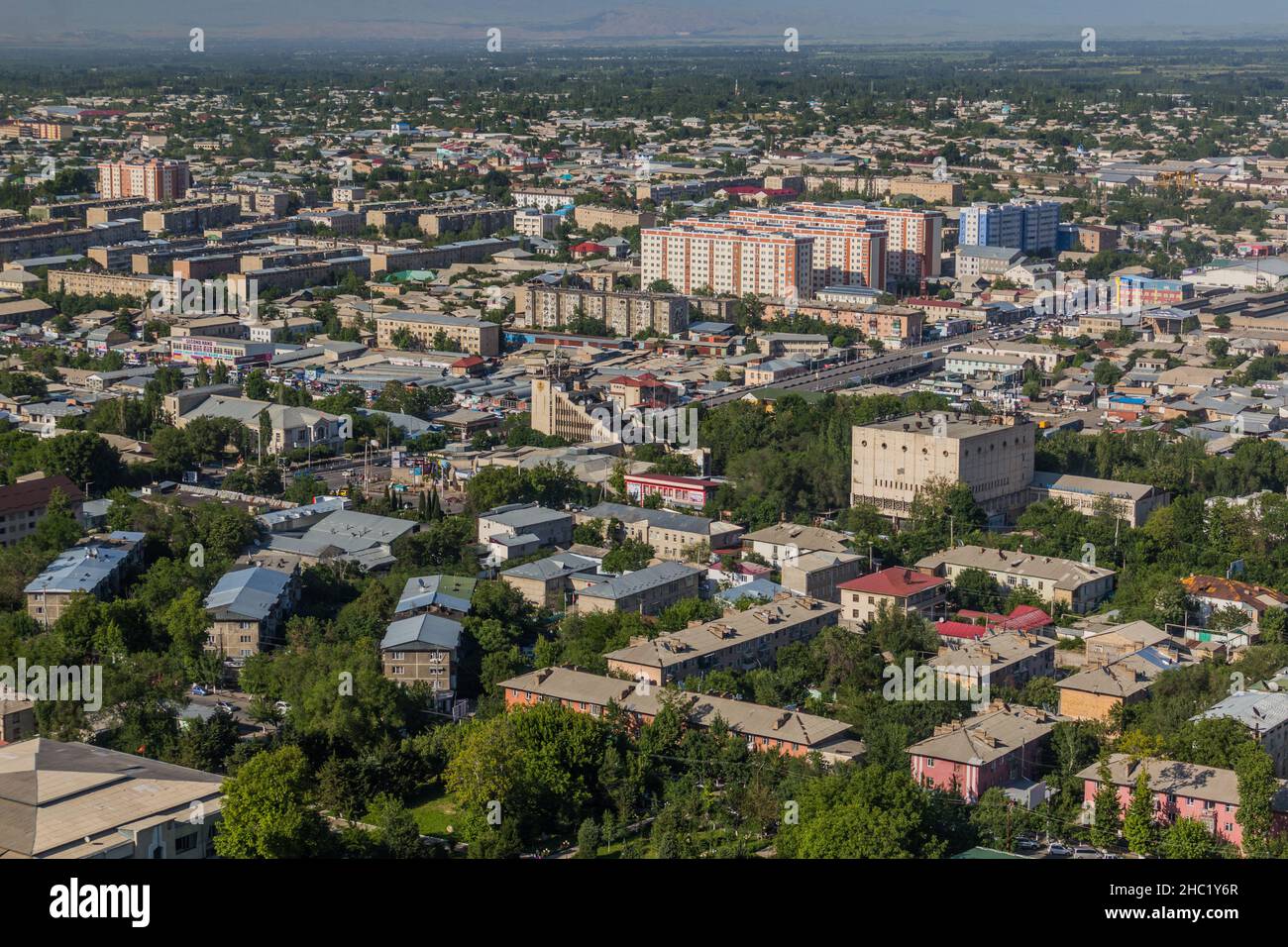 Aerial view of Osh, Kyrgyzstan Stock Photo - Alamy