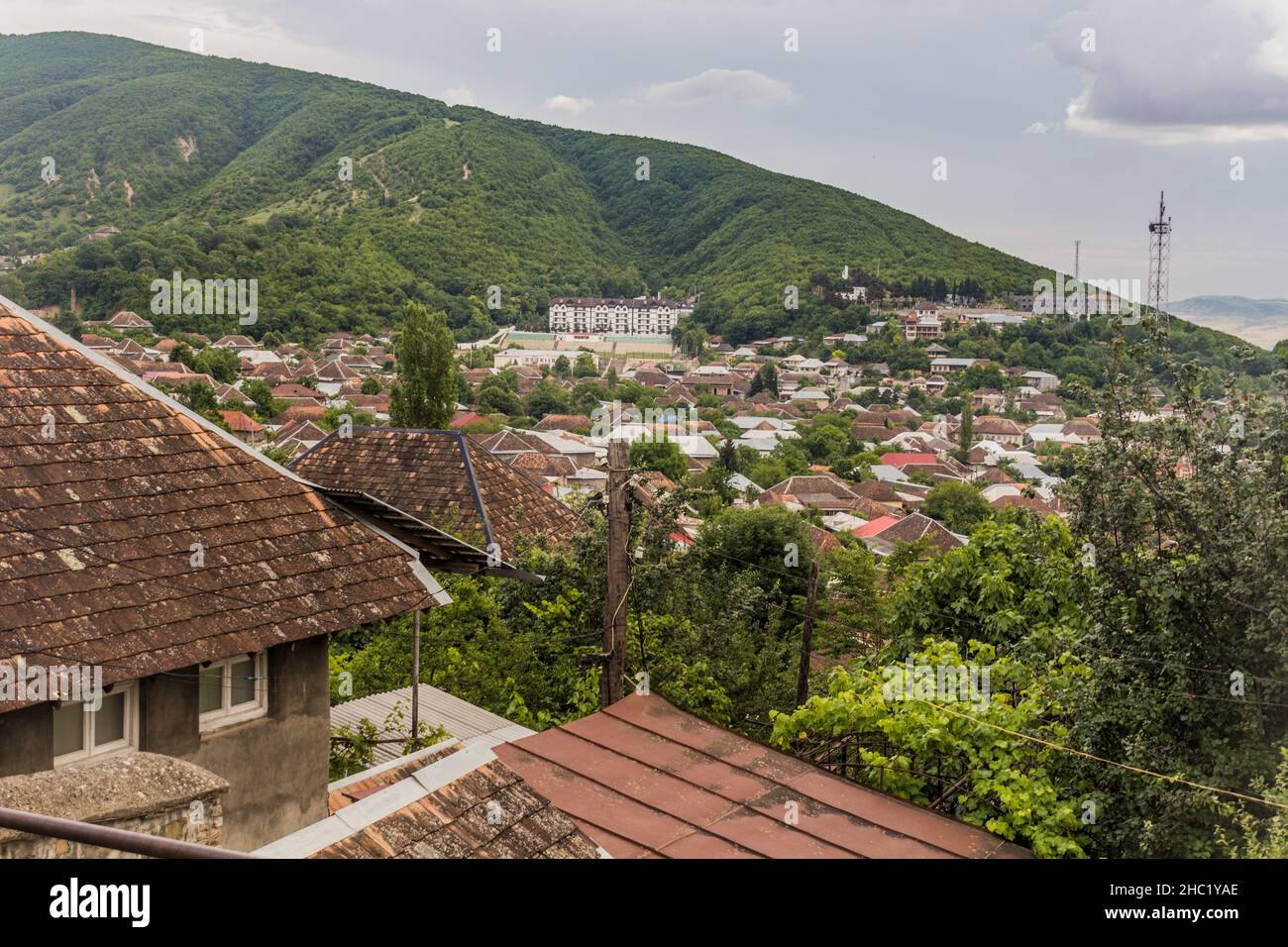 Aerial view of Sheki, Azerbaijan Stock Photo - Alamy