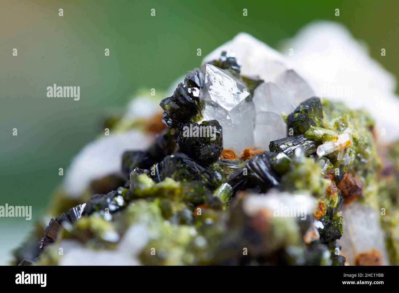 epidote, mineral specimen stone rock geology gem crystal Stock Photo ...