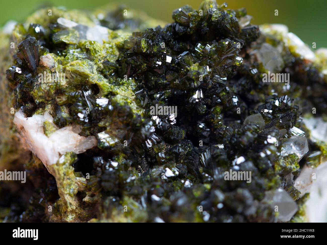 epidote, mineral specimen stone rock geology gem crystal Stock Photo ...