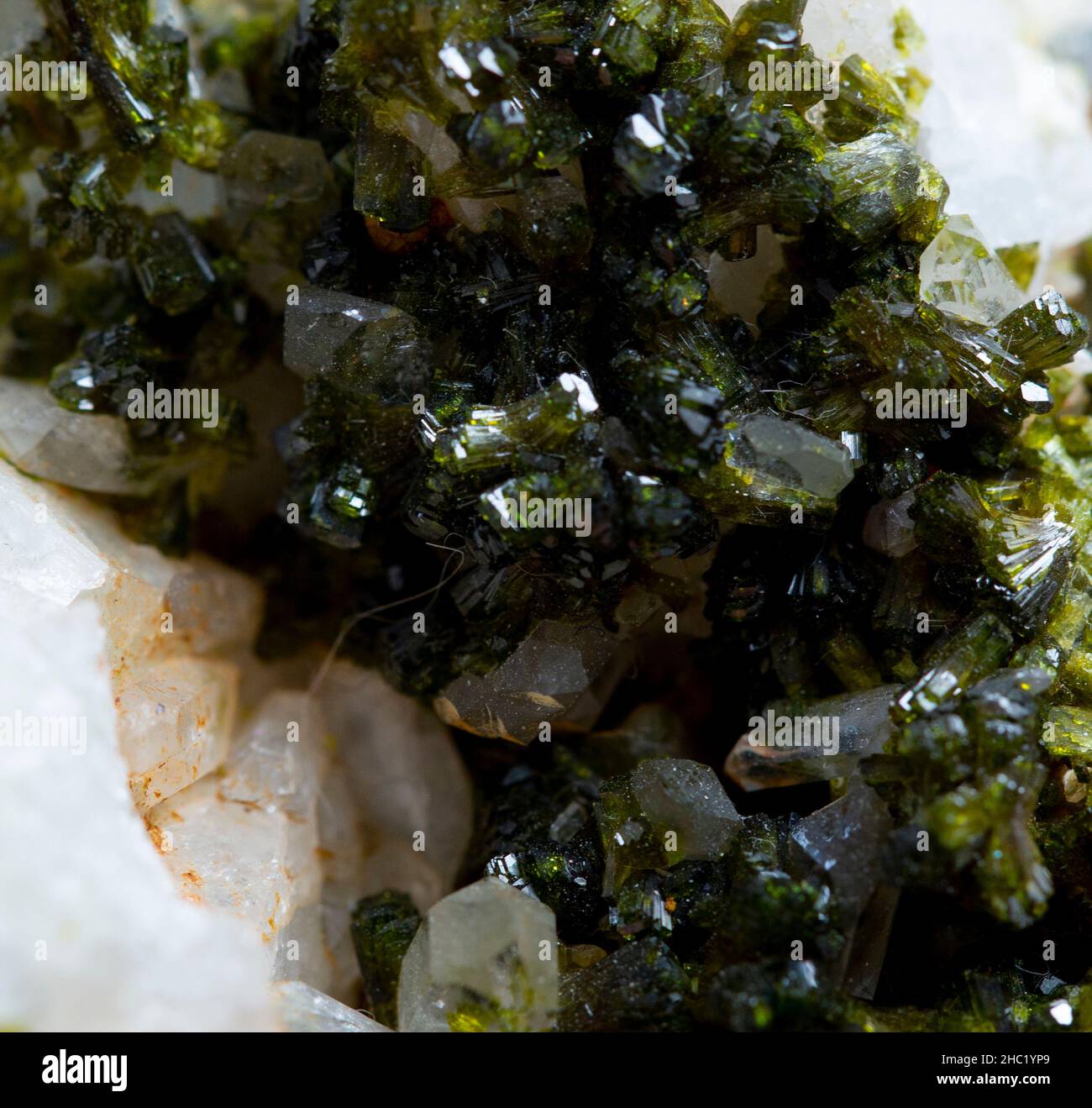 epidote, mineral specimen stone rock geology gem crystal Stock Photo ...