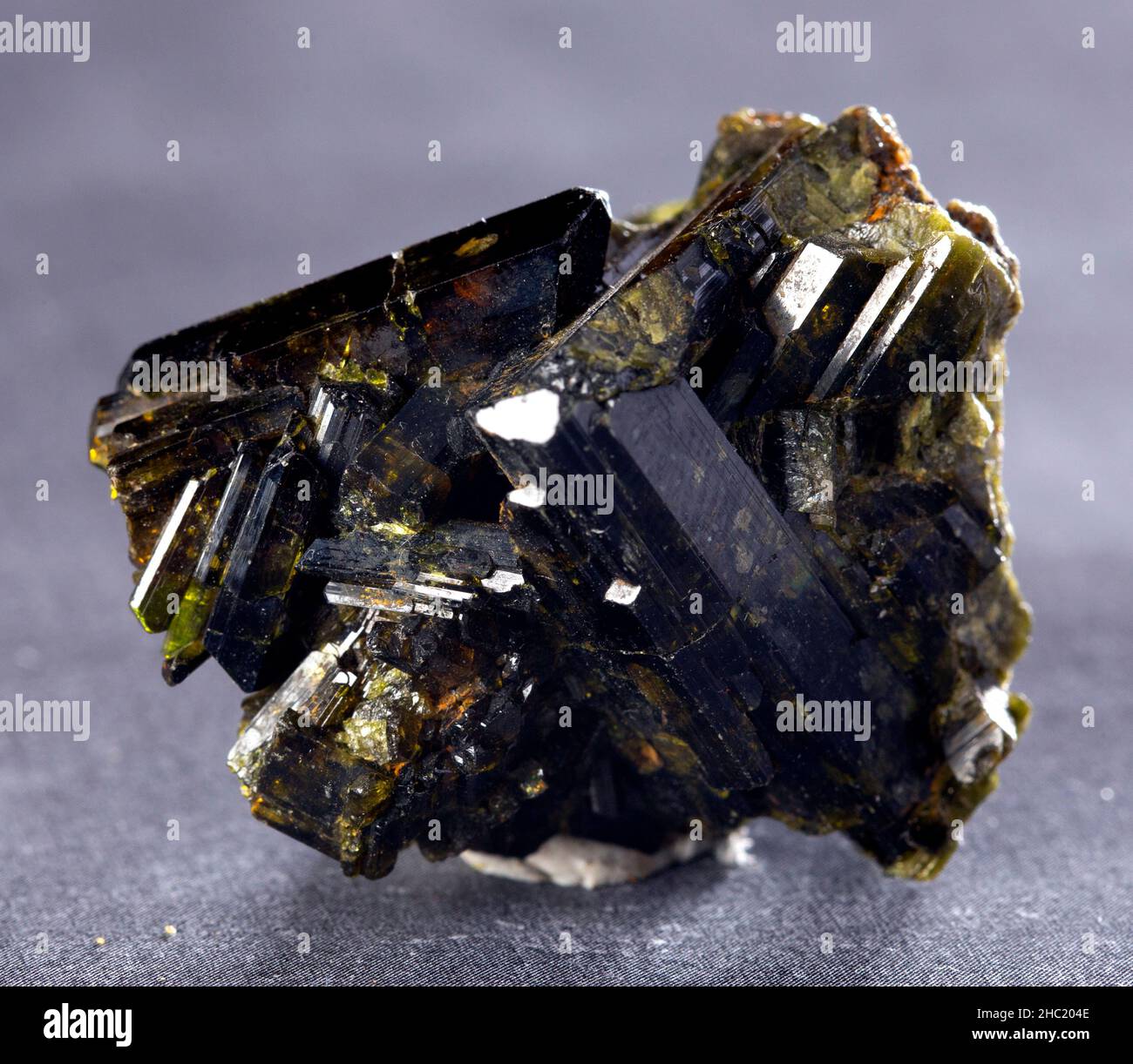 epidote, mineral specimen stone rock geology gem crystal Stock Photo ...