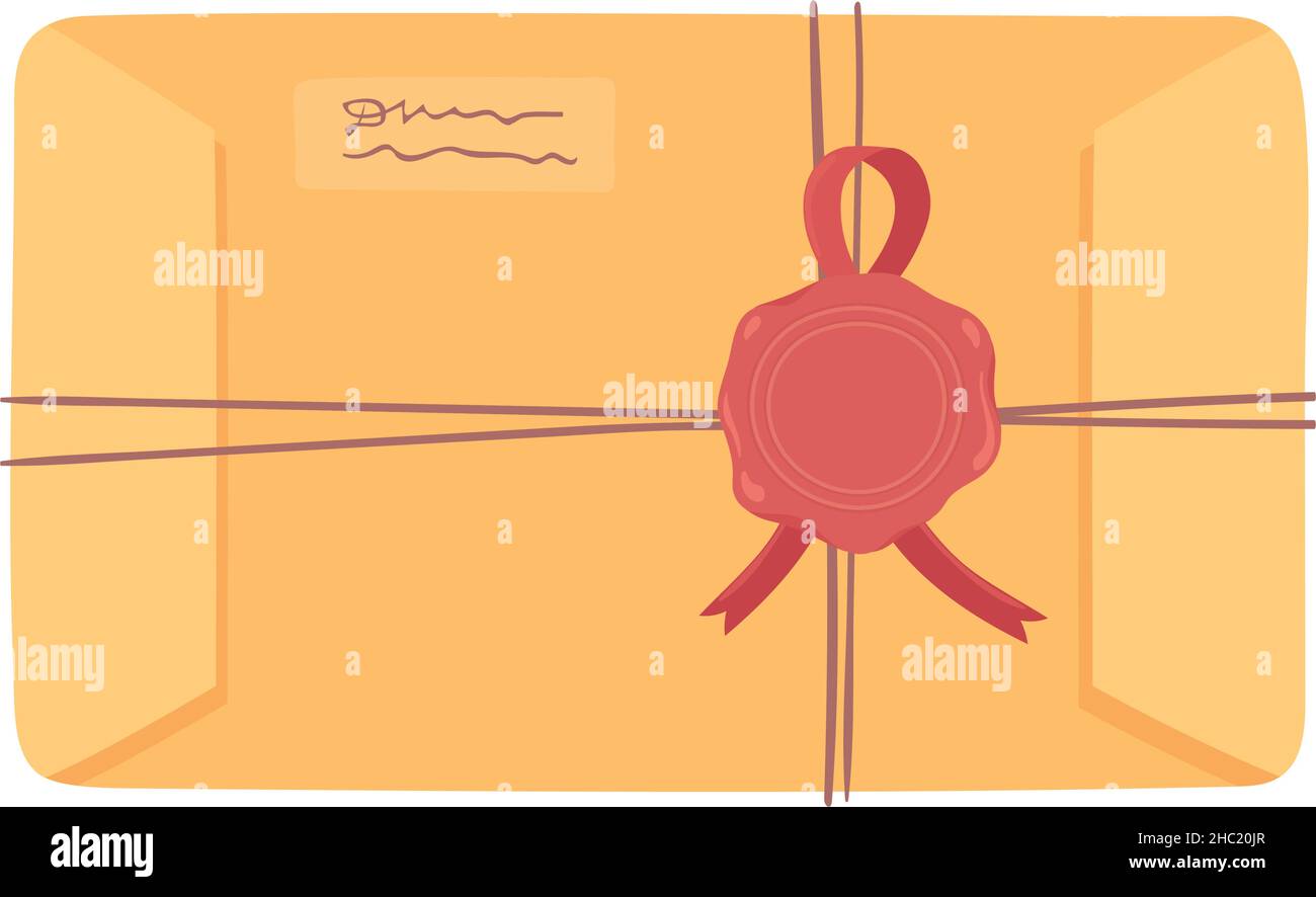 Parchment Seal Envelope Stock Vector Images - Alamy