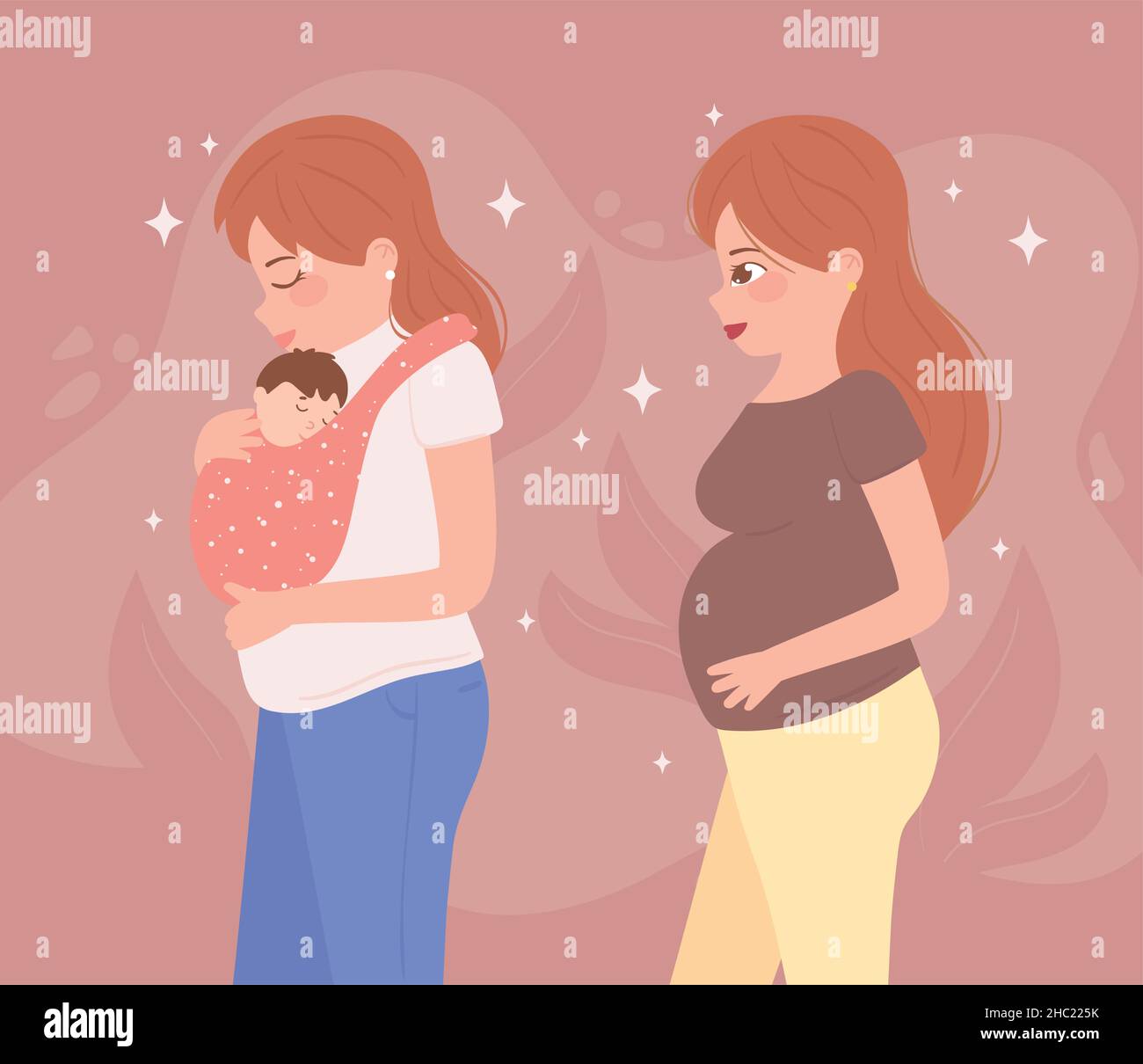 motherhood, women cartoon Stock Vector Image & Art - Alamy