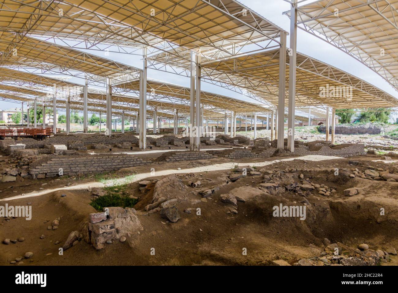 Excavations at the Ancient Settlement of Taraz, Kazakhstan Stock Photo ...