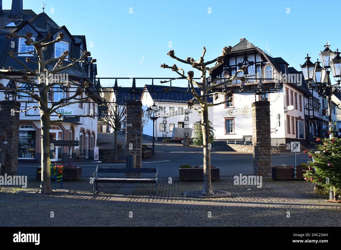 central place in old town Ulmen Stock Photo - Alamy