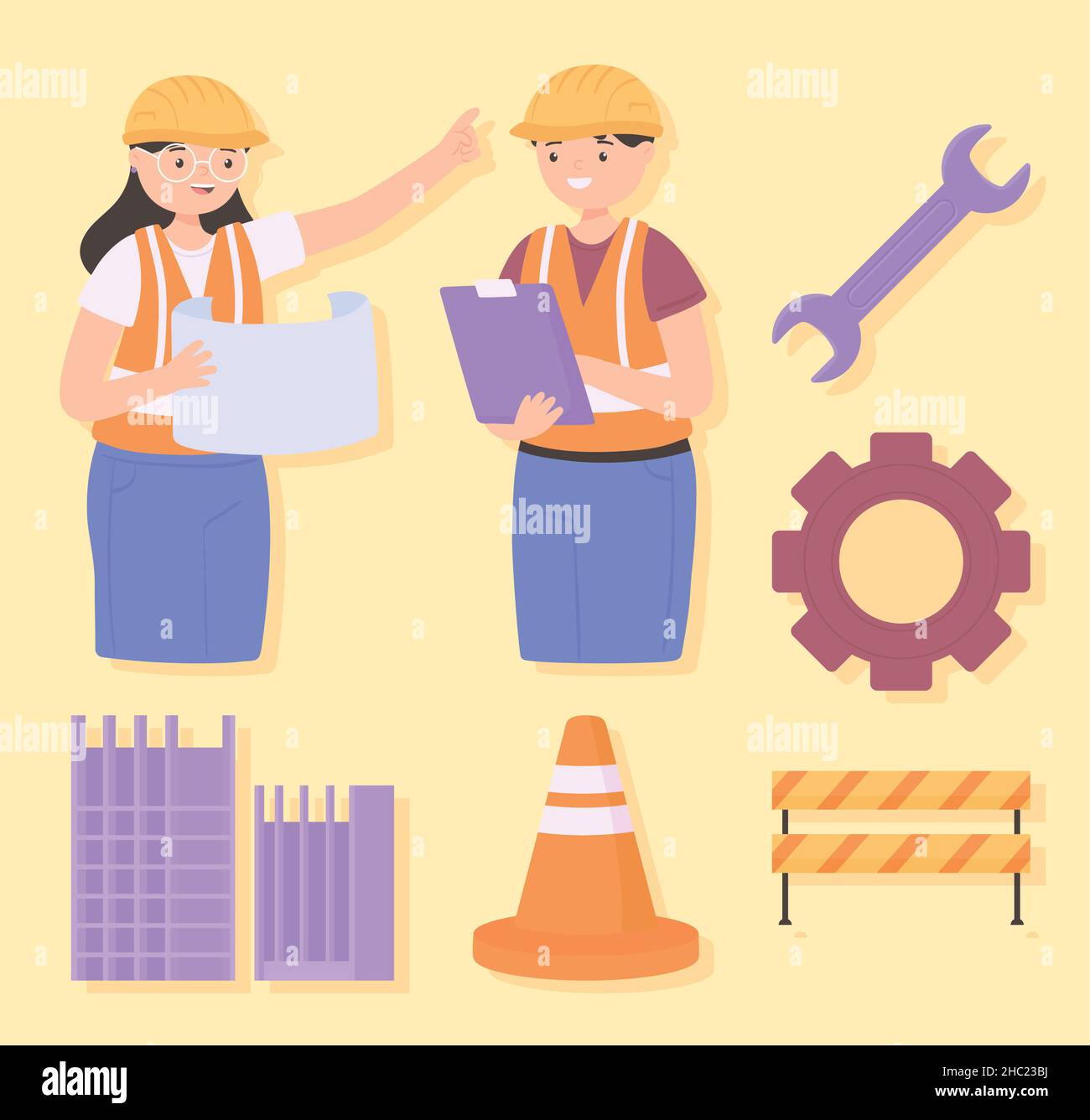 set engineer workers Stock Vector Image & Art - Alamy