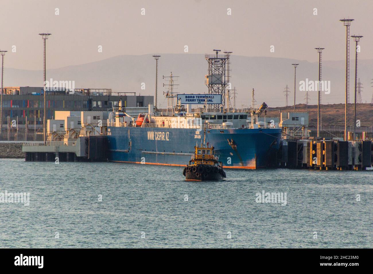 ALAT, AZERBAIJAN - JUNE 5, 2018: View of Alat ferry terminal ...