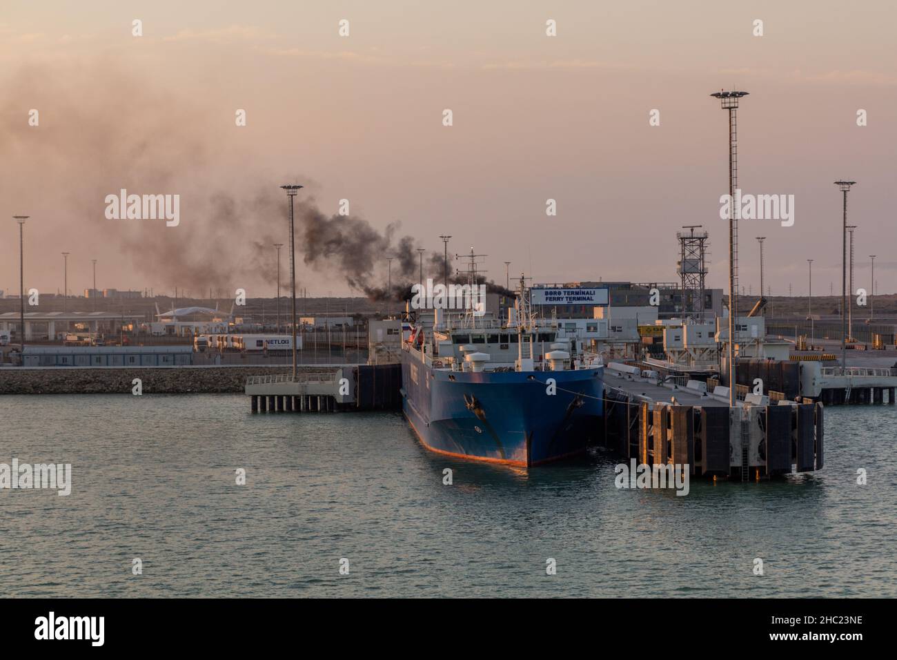 ALAT, AZERBAIJAN - JUNE 5, 2018: View of Alat ferry terminal ...