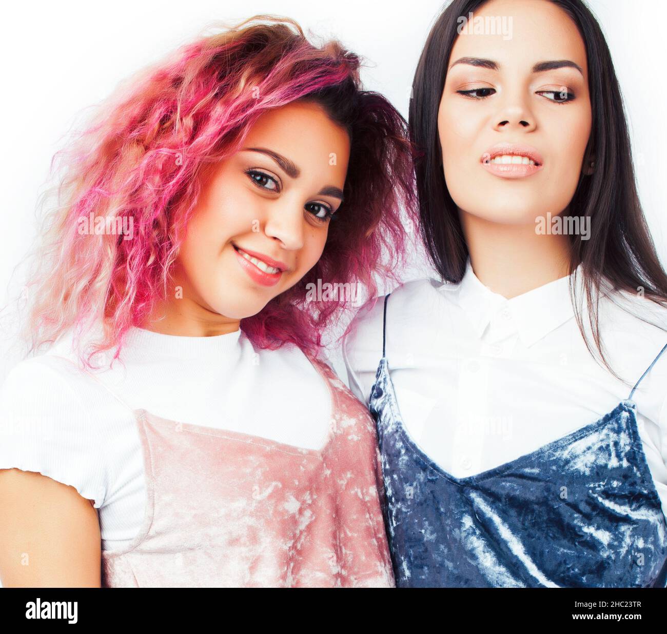 best friends teenage girls together having fun, posing emotional ...