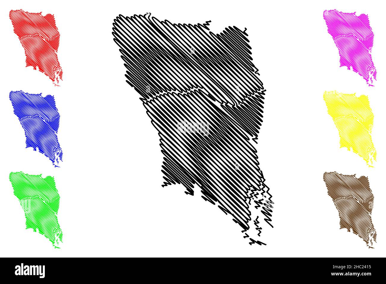 Nellore district (Andhra Pradesh State, Republic of India) map vector ...