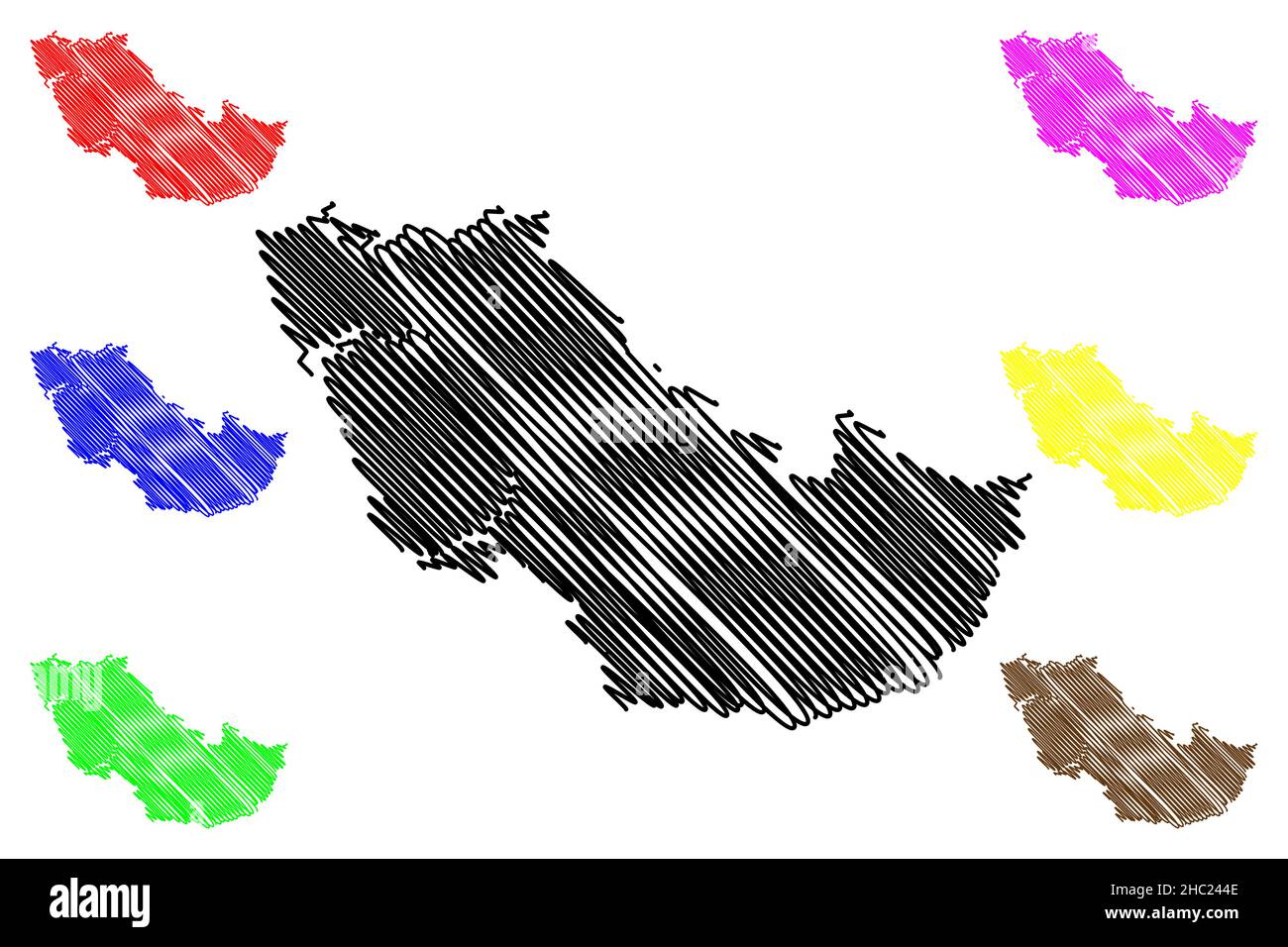 Navsari district (Gujarat State, Republic of India) map vector ...