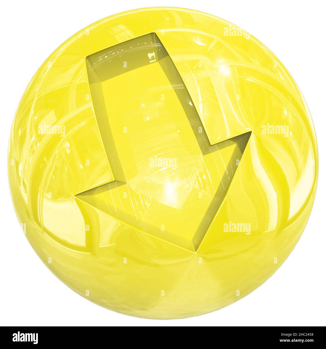 Sphere with arrow - download button 3d isolated - 3d rendering Stock ...