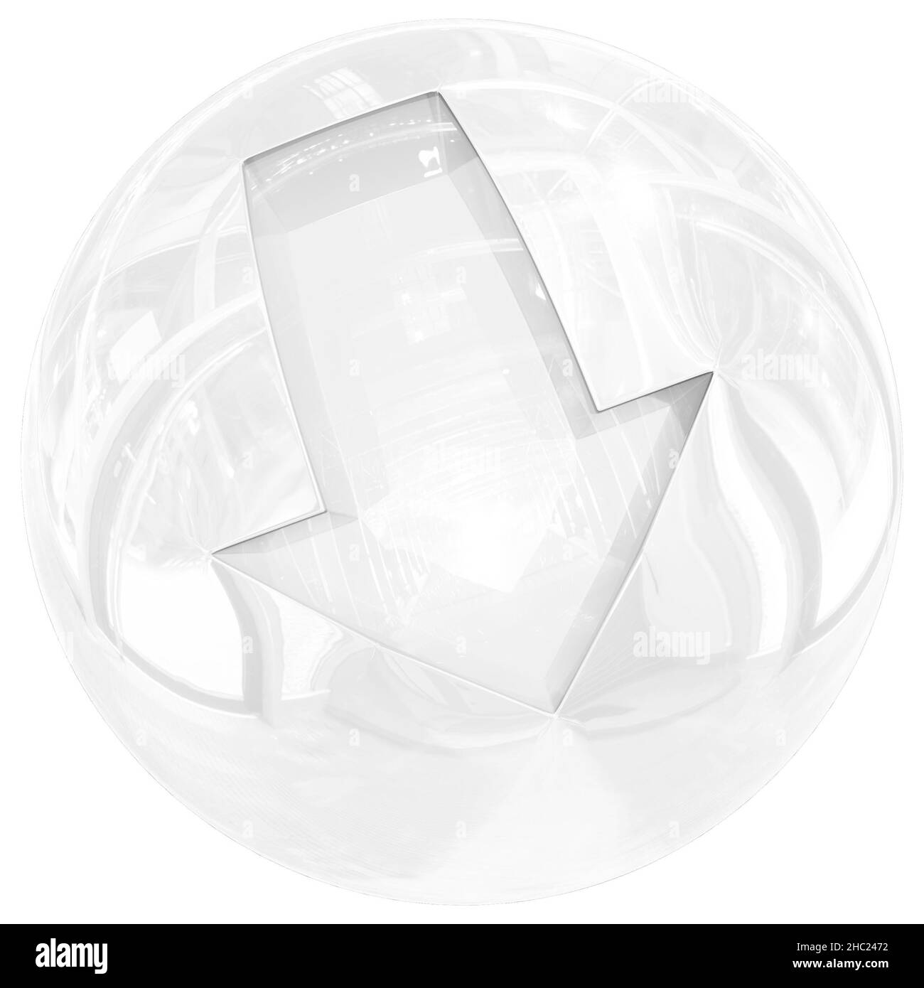Sphere with arrow - download button 3d isolated - 3d rendering Stock Photo - Alamy