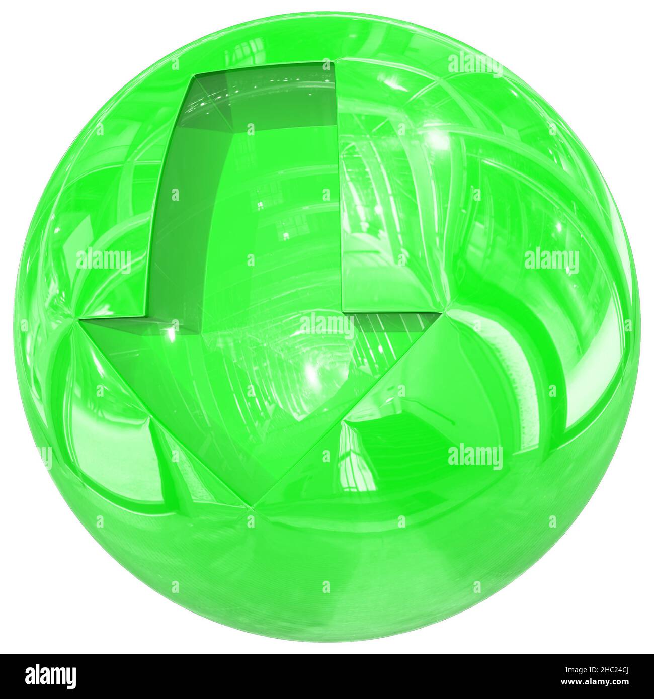Sphere with arrow - download button 3d isolated - 3d rendering Stock ...