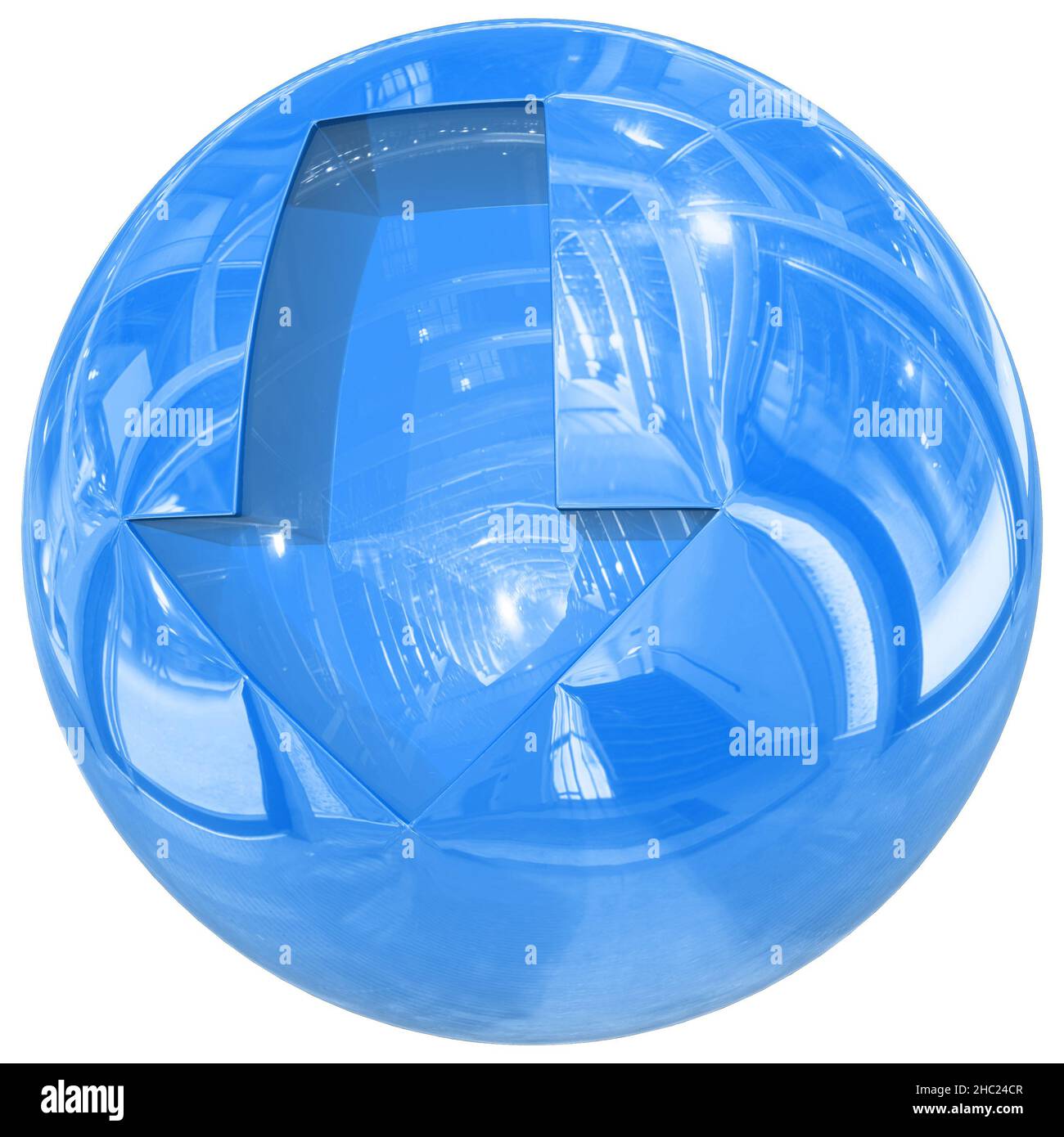Sphere with arrow - download button 3d isolated - 3d rendering Stock ...