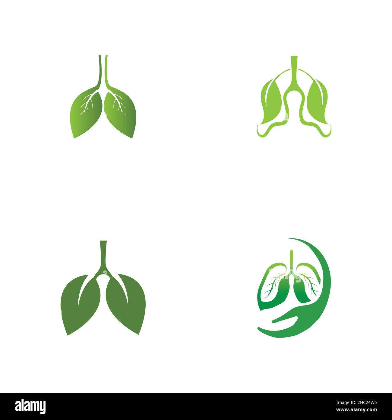 Green Lungs vector logo illustration design template,This logo with ...
