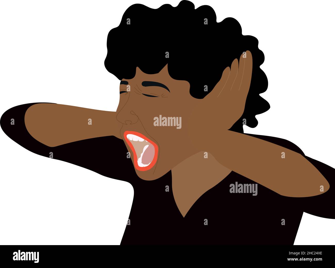 Hands cover ears Stock Vector Images - Alamy