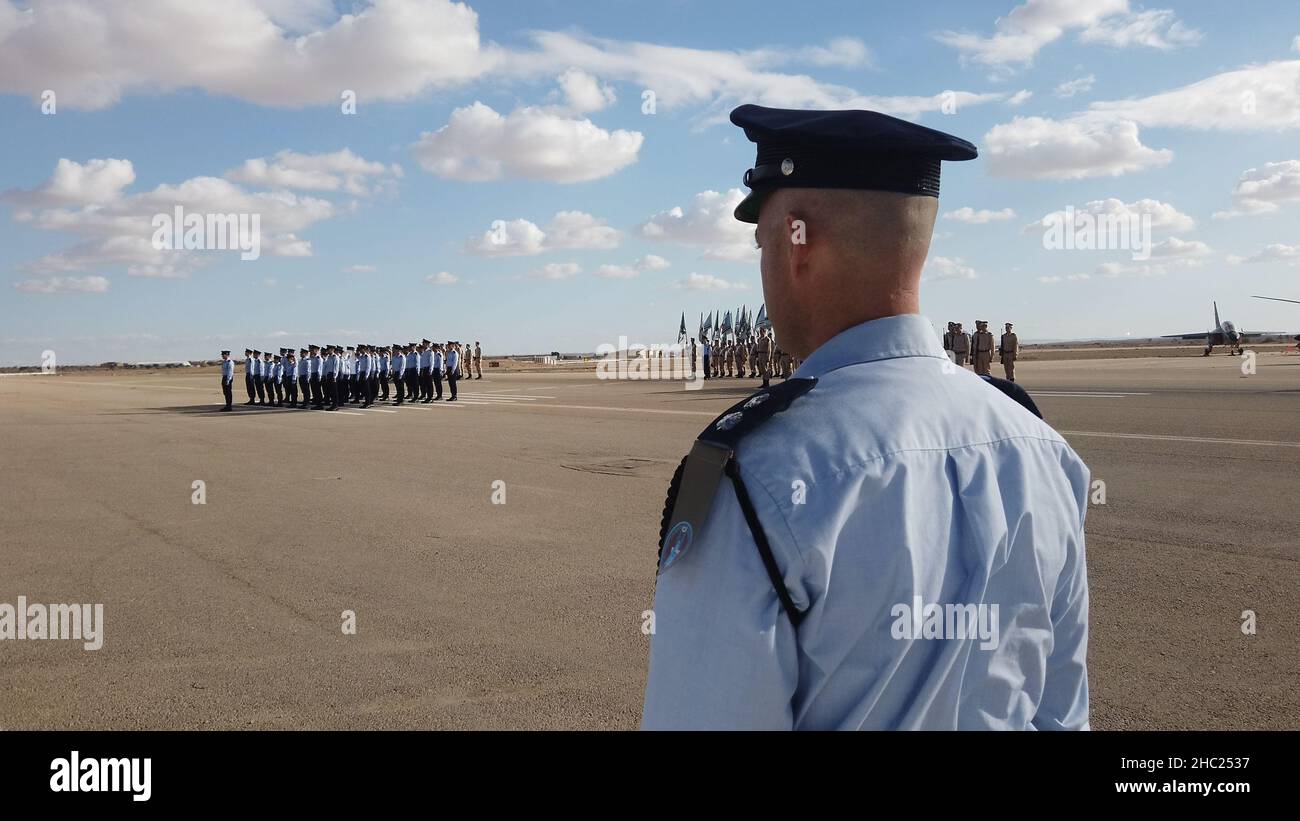 Hatzerim, Israel. 22th Dec, 2021. Cadet pilots stand in formation ...