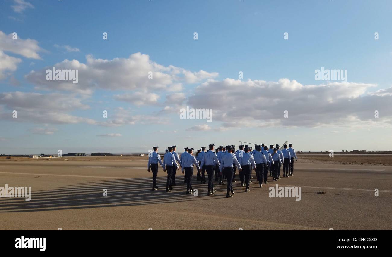Hatzerim, Israel. 22th Dec, 2021. Newly qualified Israeli Air Force ...