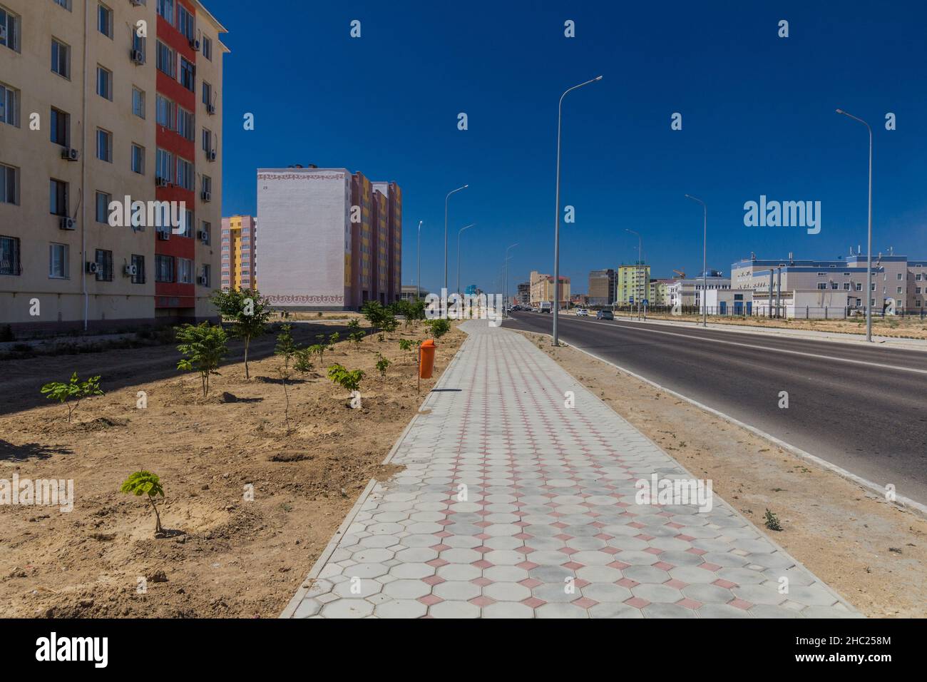 Residential area in Aktau, Kazakhstan Stock Photo - Alamy