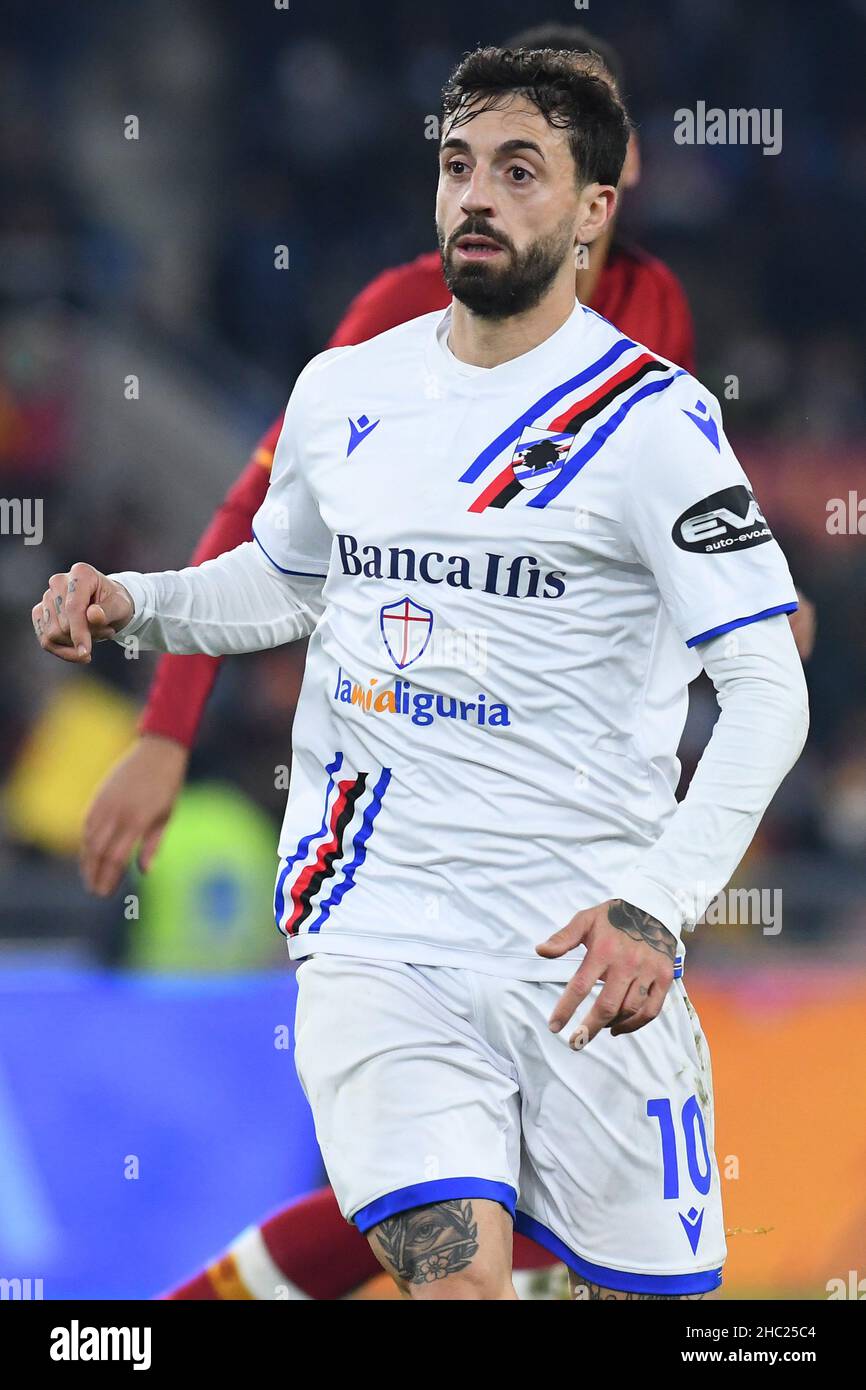 Rome, Lazio. 22nd Dec, 2021. Francesco Caputo of Sampdoria during the ...