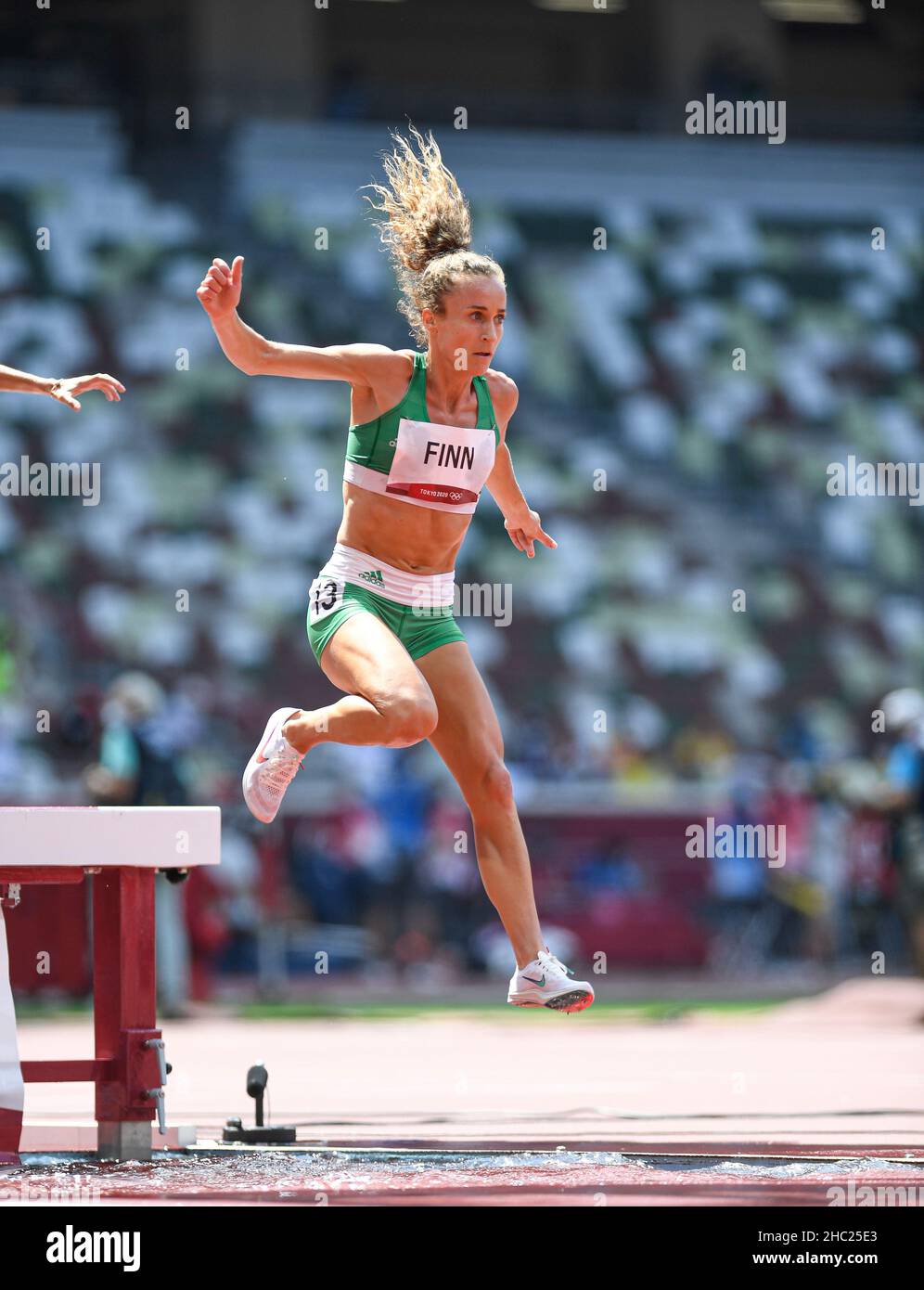 Michelle Finn in the 3000 meters steeplechase at the 2020 Tokyo ...