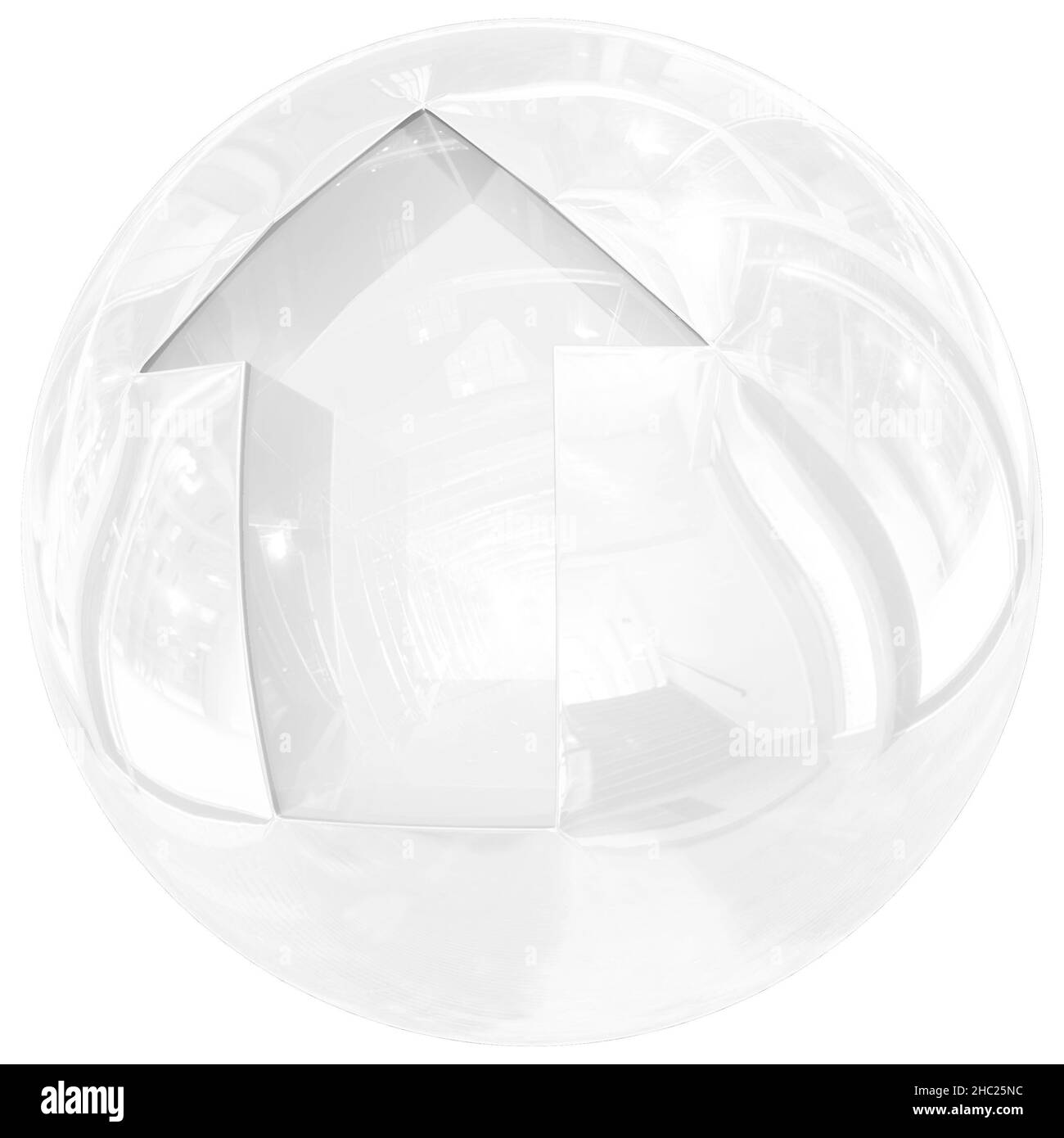 Sphere with arrow - upload button 3d isolated - 3d rendering Stock Photo - Alamy