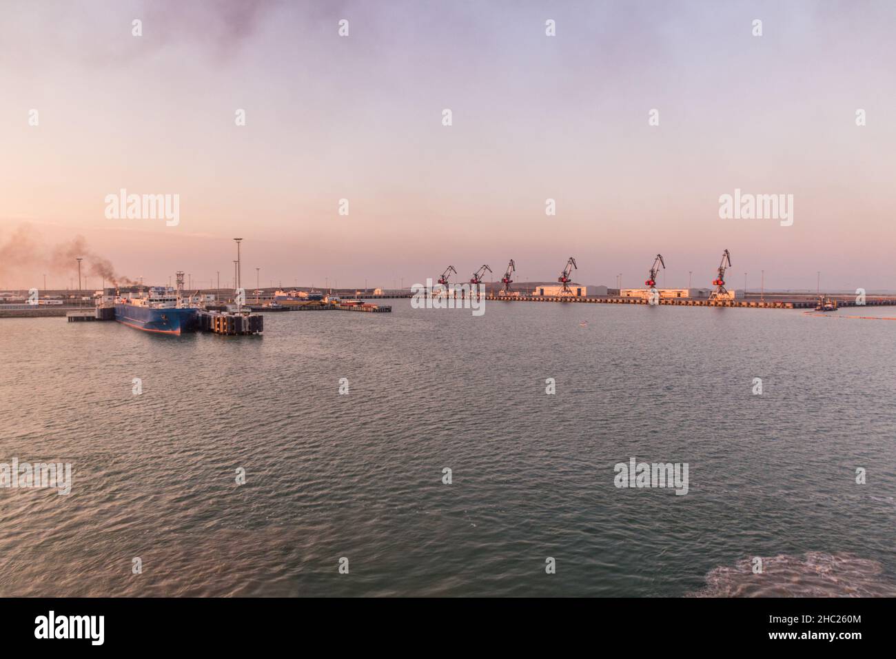 View of Alat ferry terminal, Azerbaijan Stock Photo - Alamy