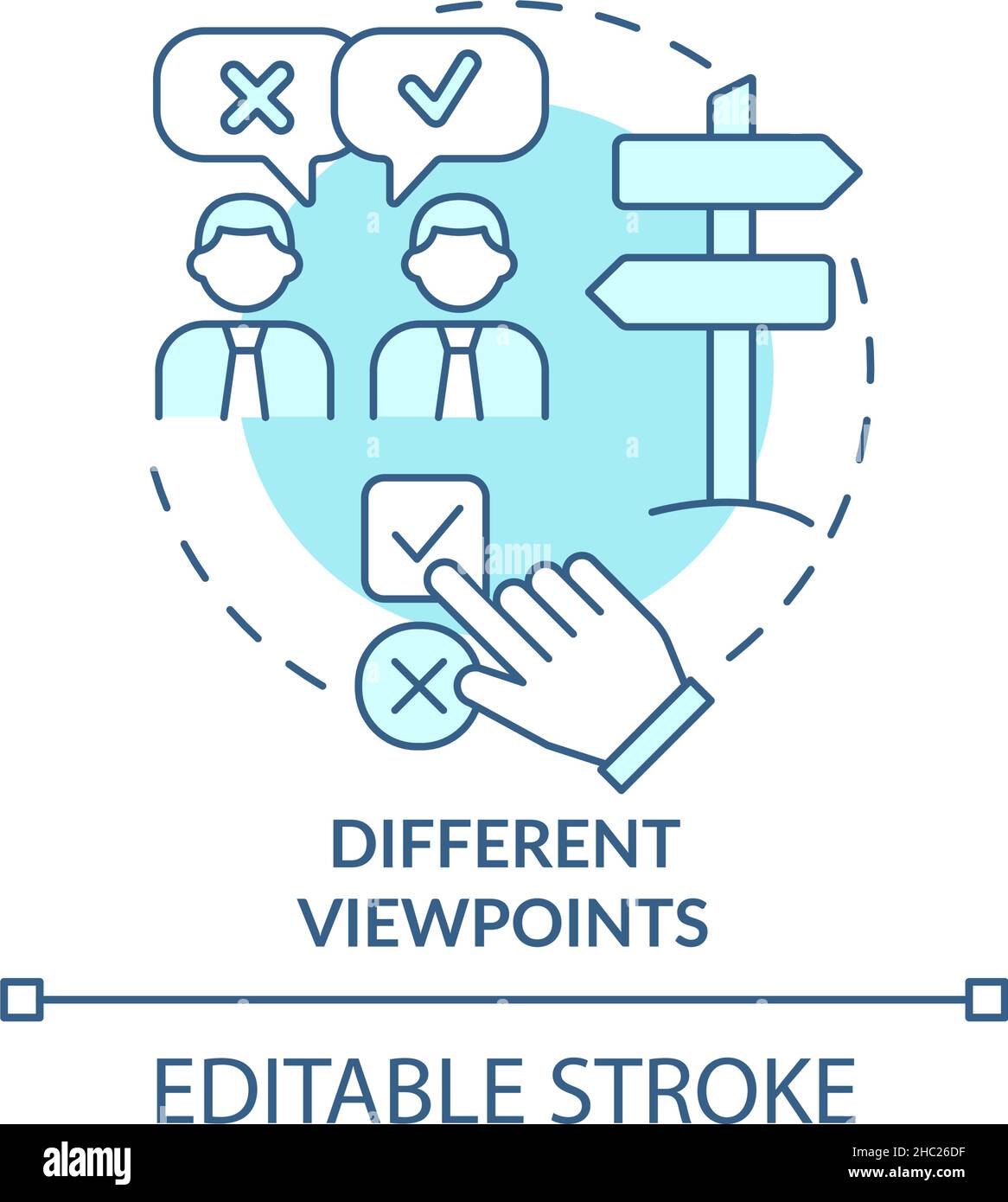 High-quality decisions turquoise concept icon Stock Vector Image & Art ...