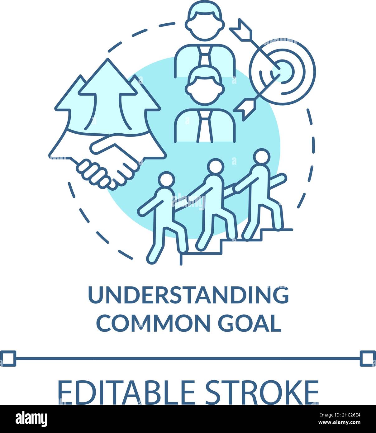 Honest and respectful communication turquoise concept icon Stock Vector ...