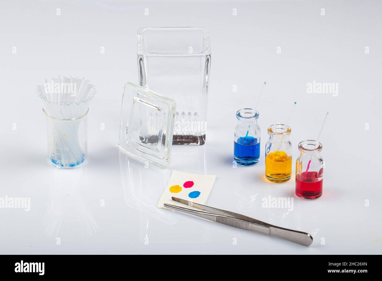 Thin layer chromatography equipments include jar, silica gel, capillary ...