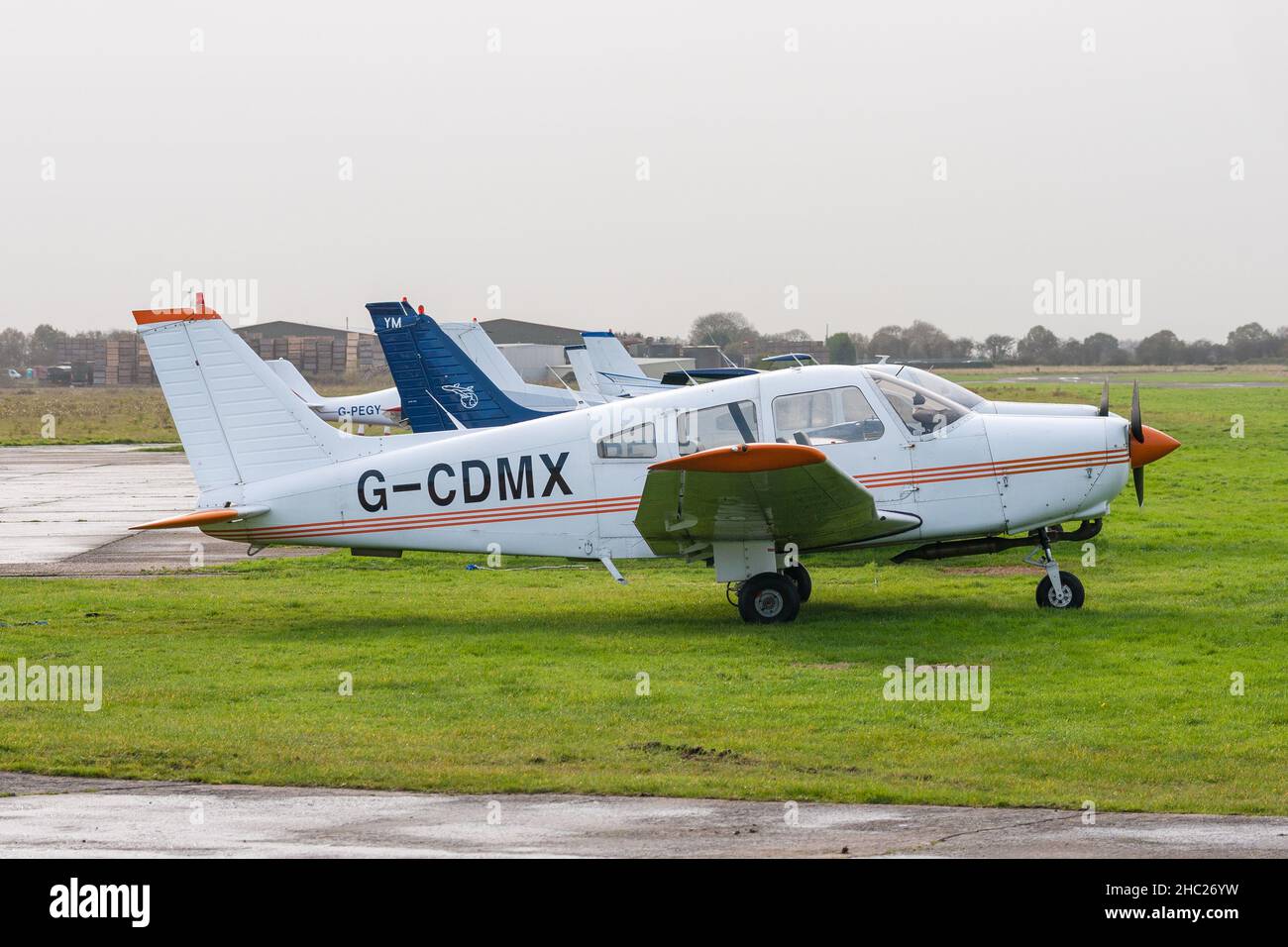 An aircraft at Sandtoft airfield Stock Photo - Alamy