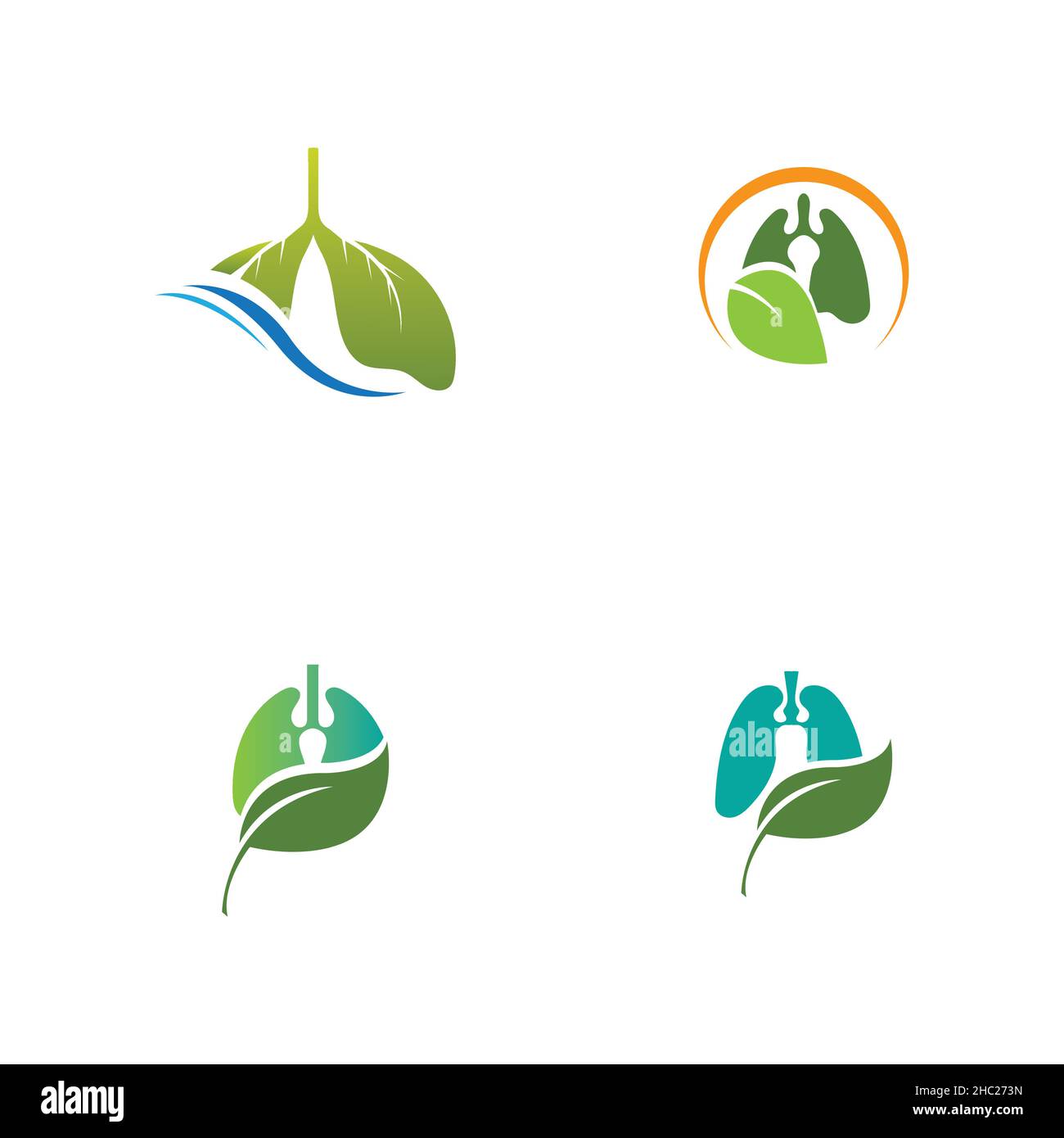 Green Lungs vector logo illustration design template,This logo with ...