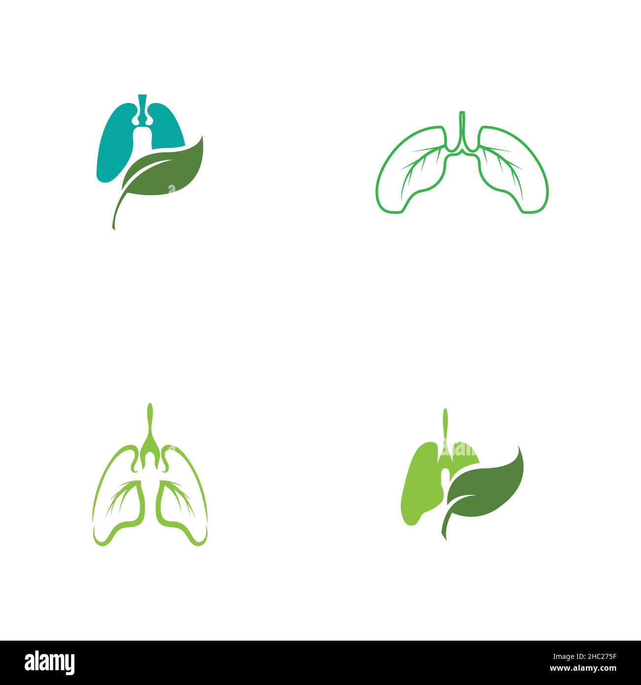 Green Lungs vector logo illustration design template,This logo with ...