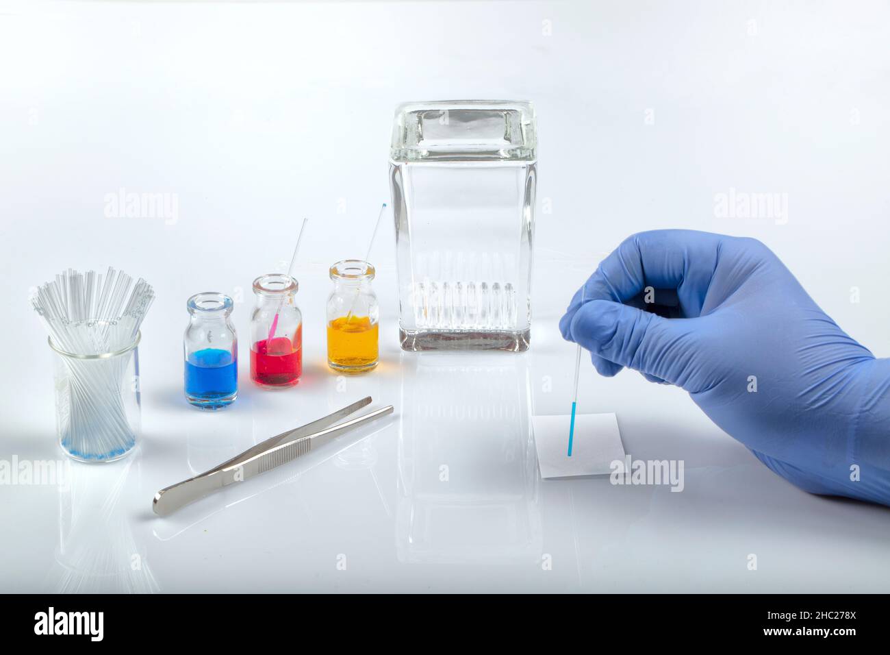 Thin layer chromatography equipments include jar, silica gel, capillary ...