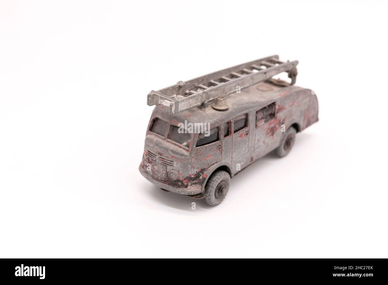 old dinky toys original 55 fire engine toy isolated on white studio ...