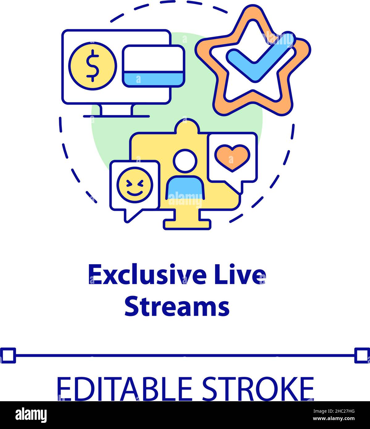 Exclusive live stream concept icon Stock Vector Image & Art - Alamy