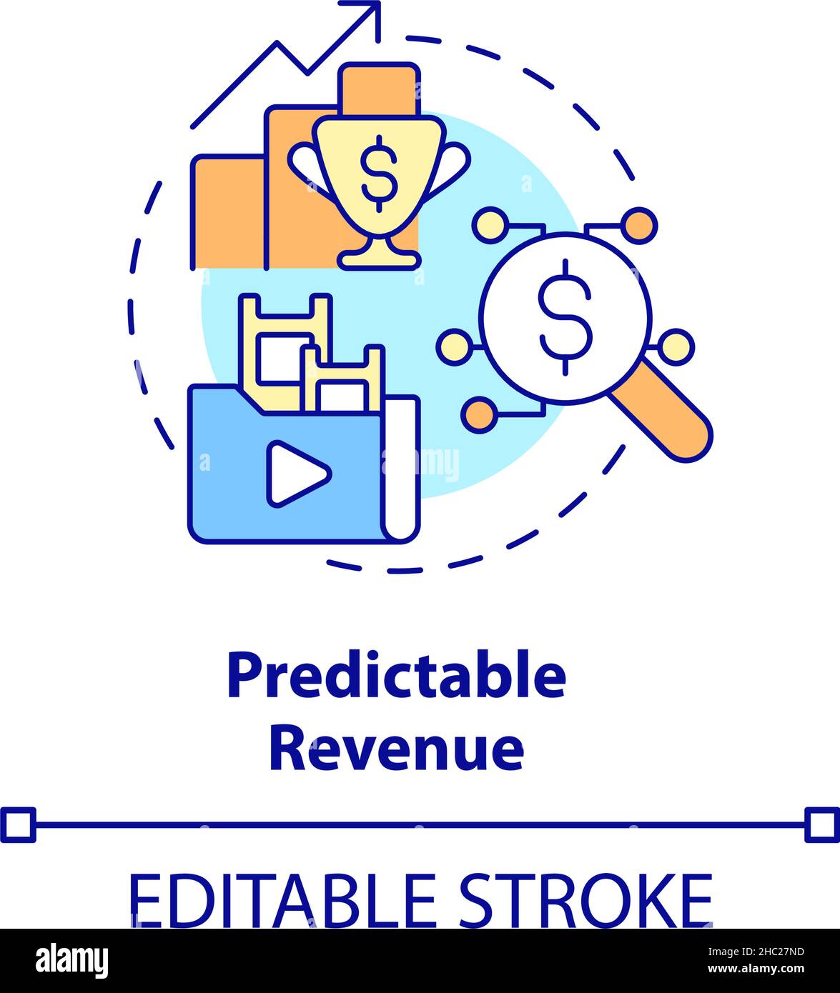 Predictable revenue concept icon Stock Vector Image & Art - Alamy